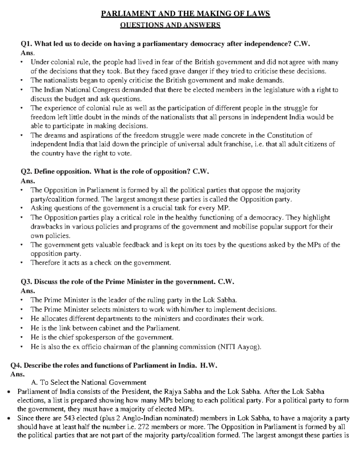 1693409332921 Parliament and making of laws - PARLIAMENT AND THE MAKING ...