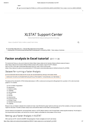 Principal component analysis (PCA) in Excel - Home Tutorials Analyzing ...