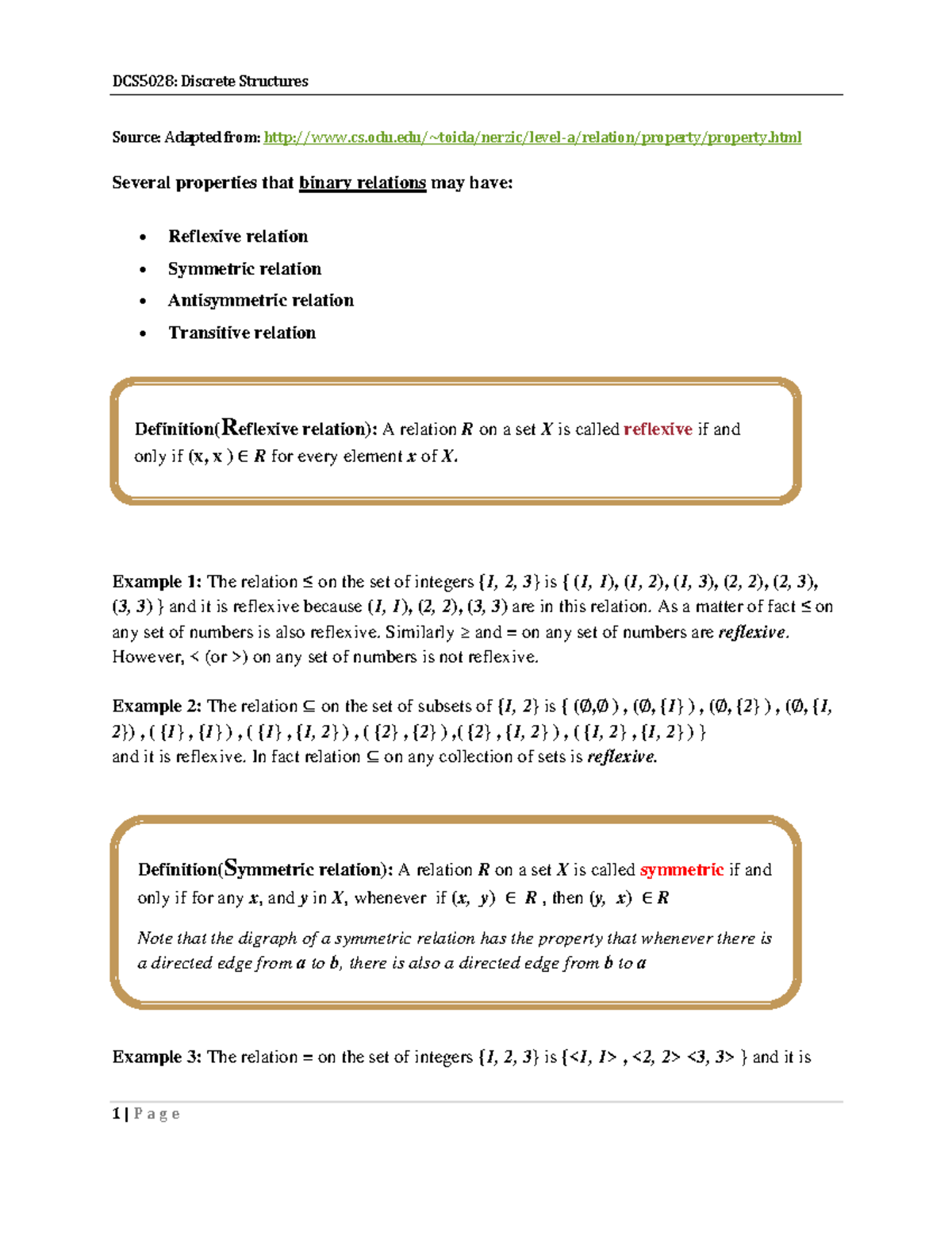 218776 Chapter 2 relations - DCS5028: Discrete Structures Source ...