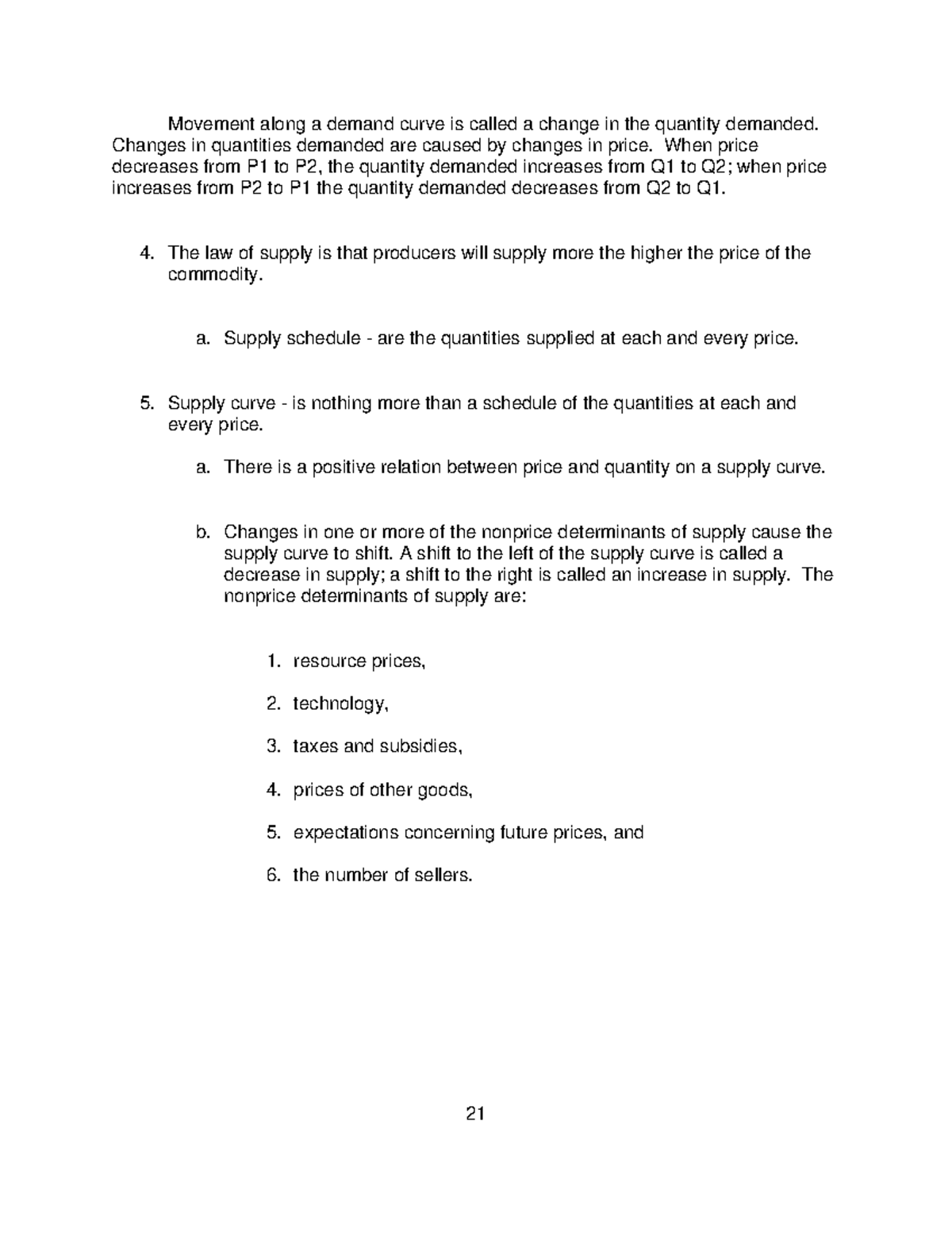Basics of Supply and Demand part 2 - Movement along a demand curve is ...