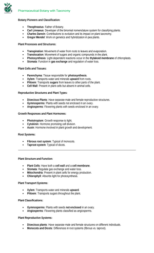 Plant Cells and Their Types - Pharmaceutical Botany and Taxonomy Plant ...