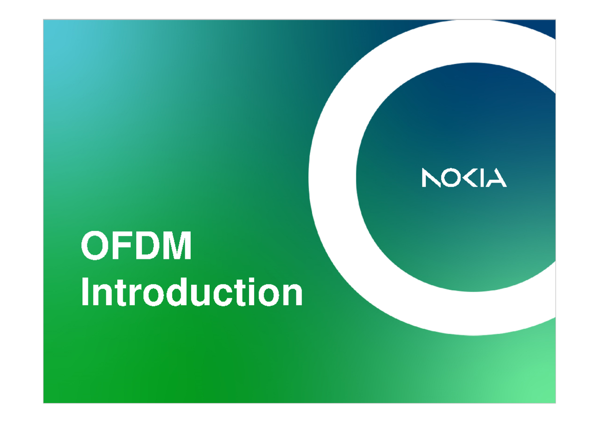 Lecture 3 OFDM - OFDMIntroduction Program for today Support for Spin-offs / start-ups by TUM ...