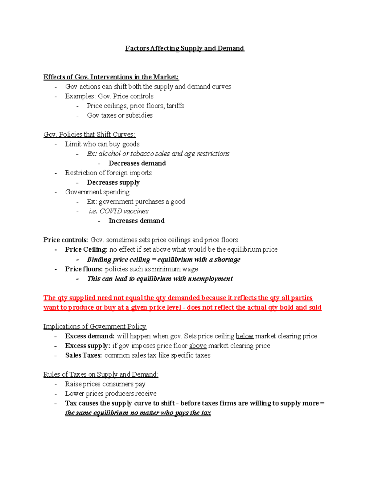 Managerial Economics Supply and Demand - Part 3 Factors Affecting ...