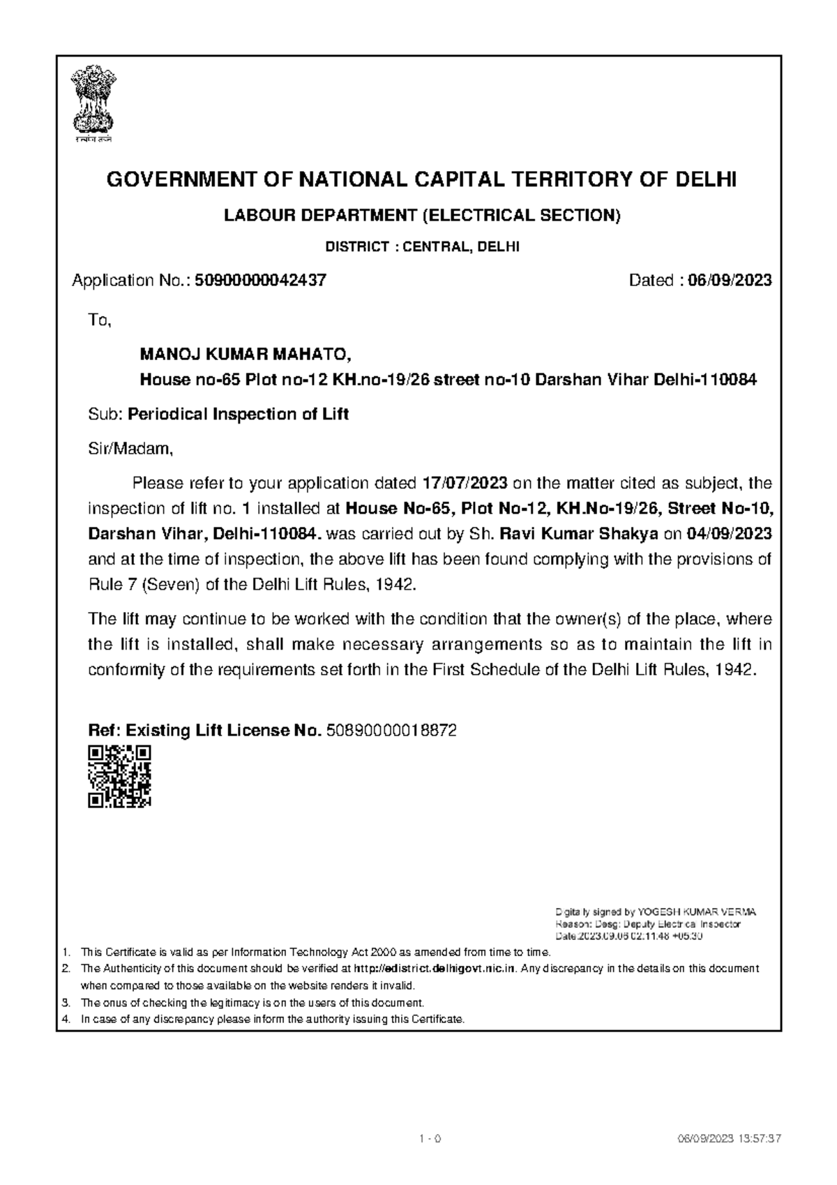 Manoj Kr Mahto Star Lic - please share - GOVERNMENT OF NATIONAL CAPITAL ...