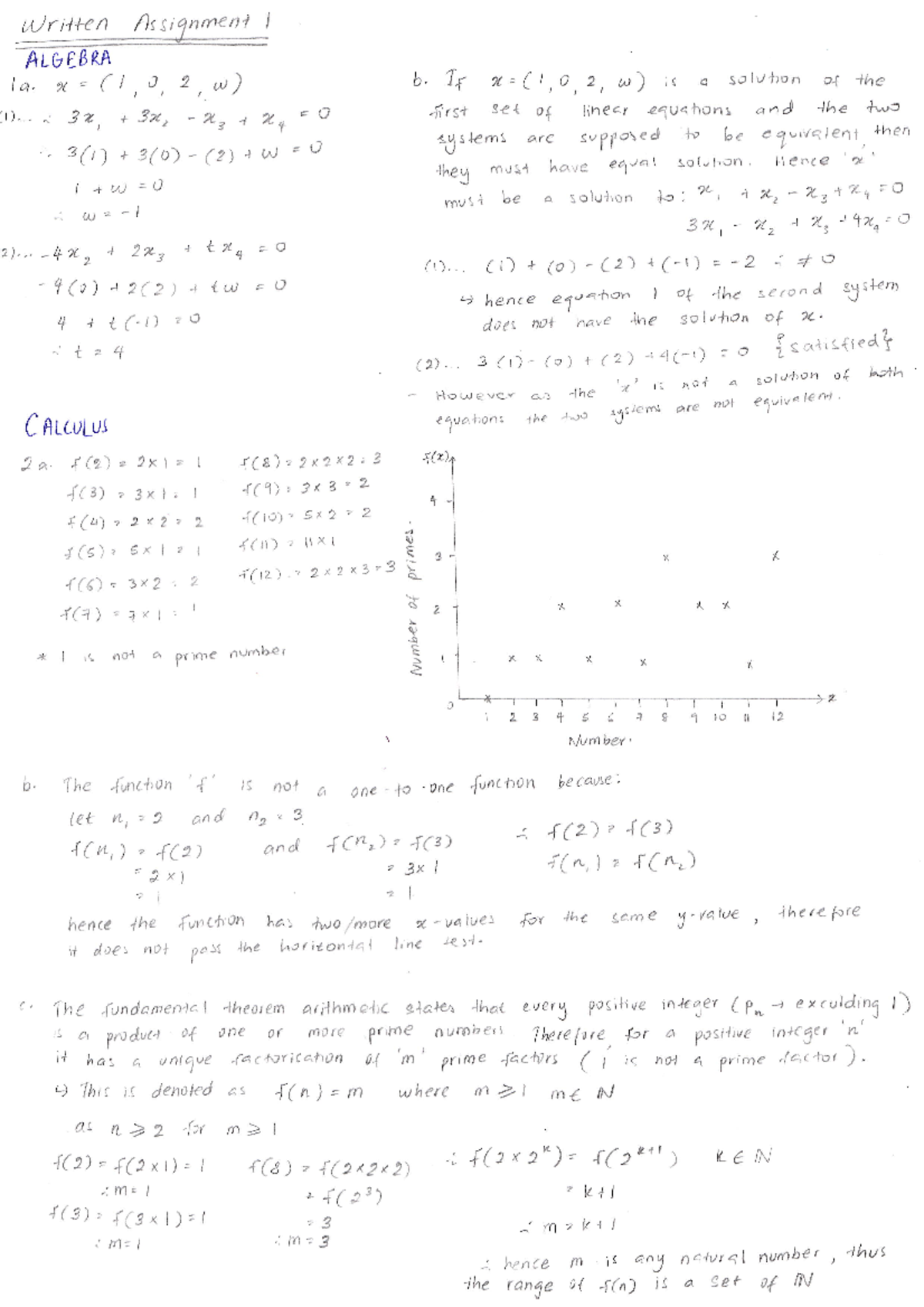 Written 1 - MATHS 1011 - Studocu
