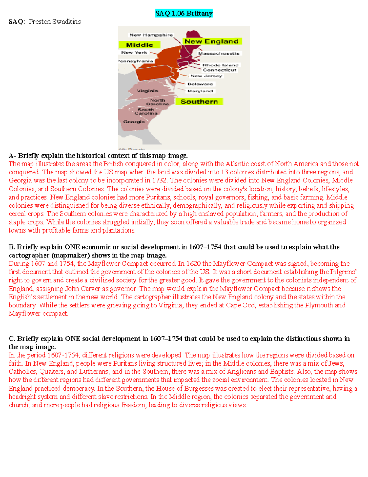 Apush -P- 1.6 - Google Docs - SAQ 1 Brittany SAQ: Preston Swadkins A ...