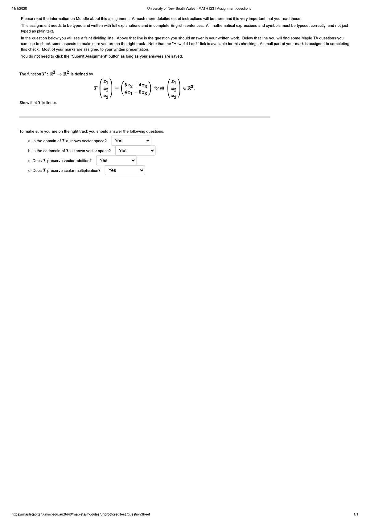 Q1Q1 -Computer studies - 11/1/2020 University of New South Wales ...