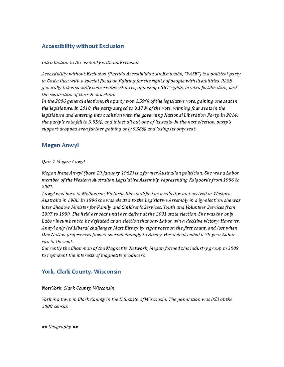PSY167 Lab Accessibility without Exclusion - Accessibility without ...