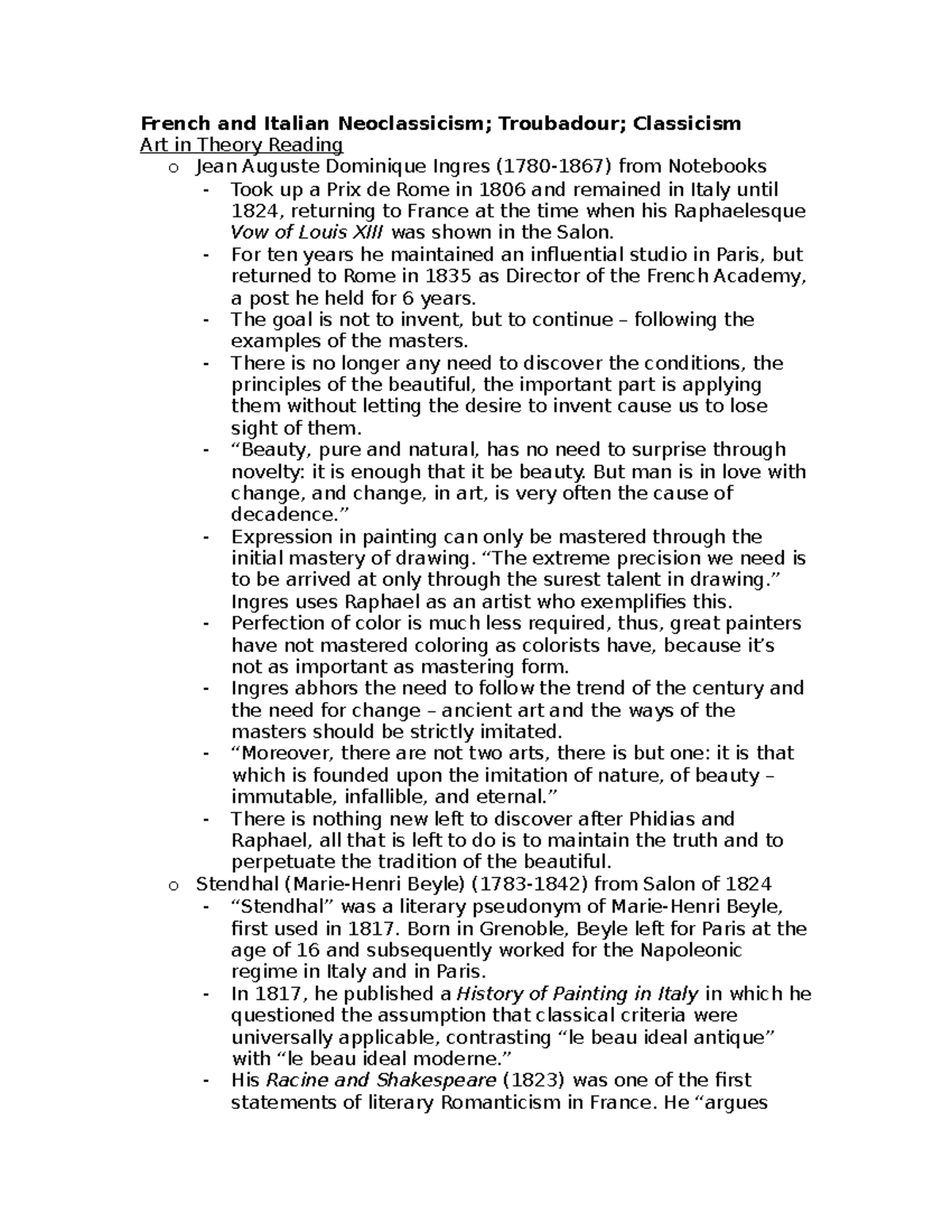 19th century art - Dr. Luxenberg - French and Italian Neoclassicism ...