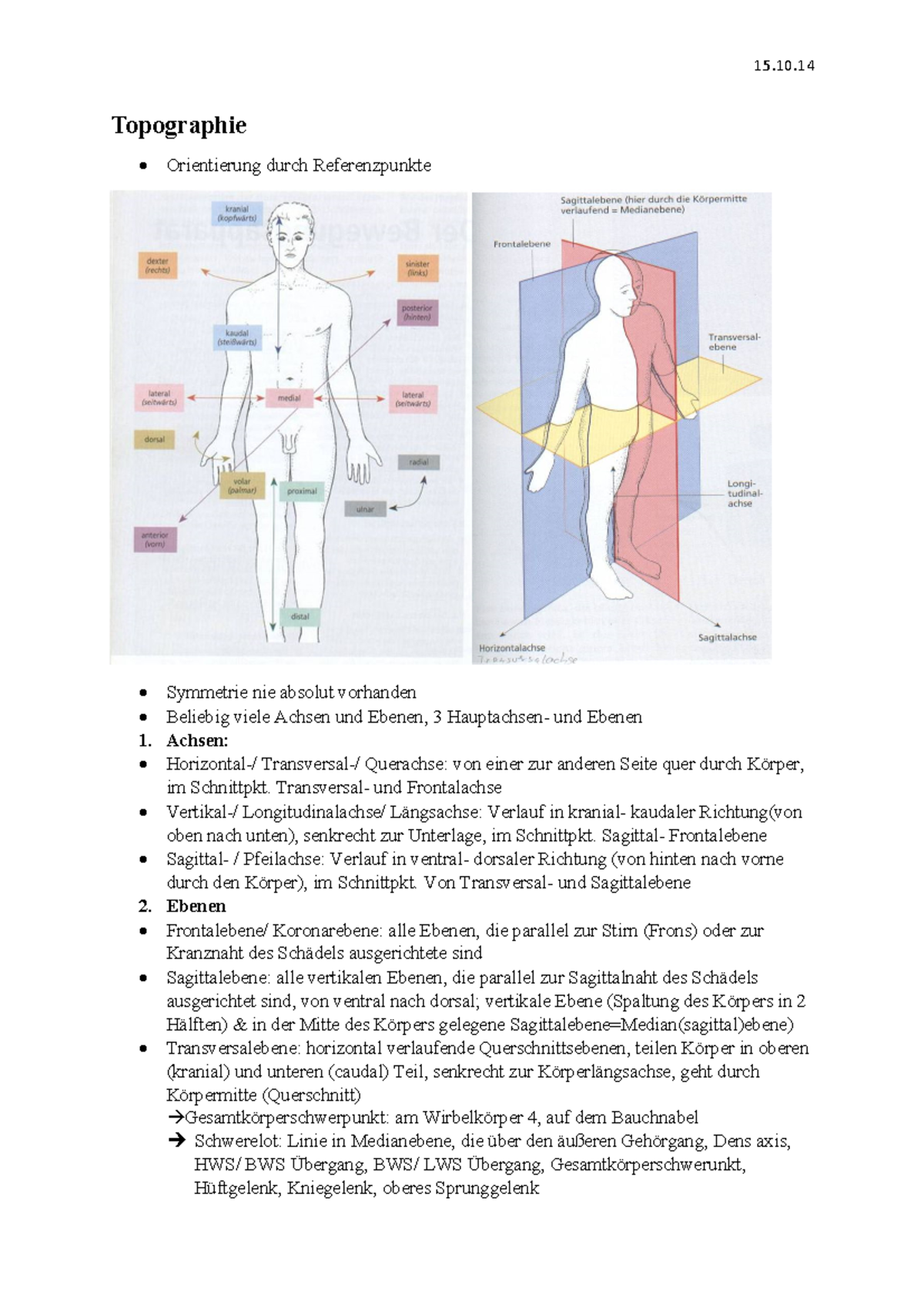 1 - Seminar zum Thema Topographie 2015/16 - Topographie Orientierung ...