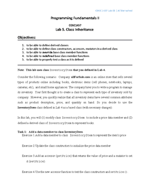 OOP EXAM 1 Review - OOP TEST REVIEW STUDY SHEET 1. What is the ...
