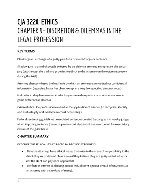 Ethics in Criminal Justice: Morality Ethics and Dilemmas - Studocu