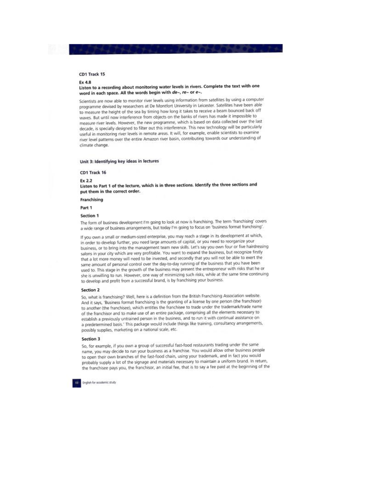 Transcripts U3 - Bài luyện Ielts - English 1 - Listening Skills - Studocu