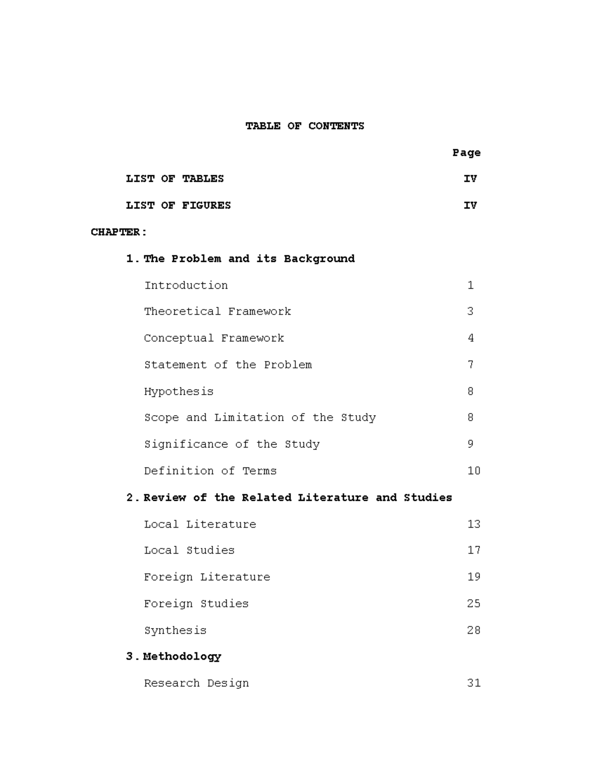 Final Thesis Table of Content - TABLE OF CONTENTS Page LIST OF TABLES ...
