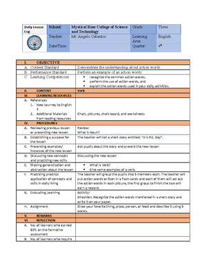 LP Verbs 2 - English 7- Verb (Lesson Plan) - SEMI- DETAILED ENGLISH ...