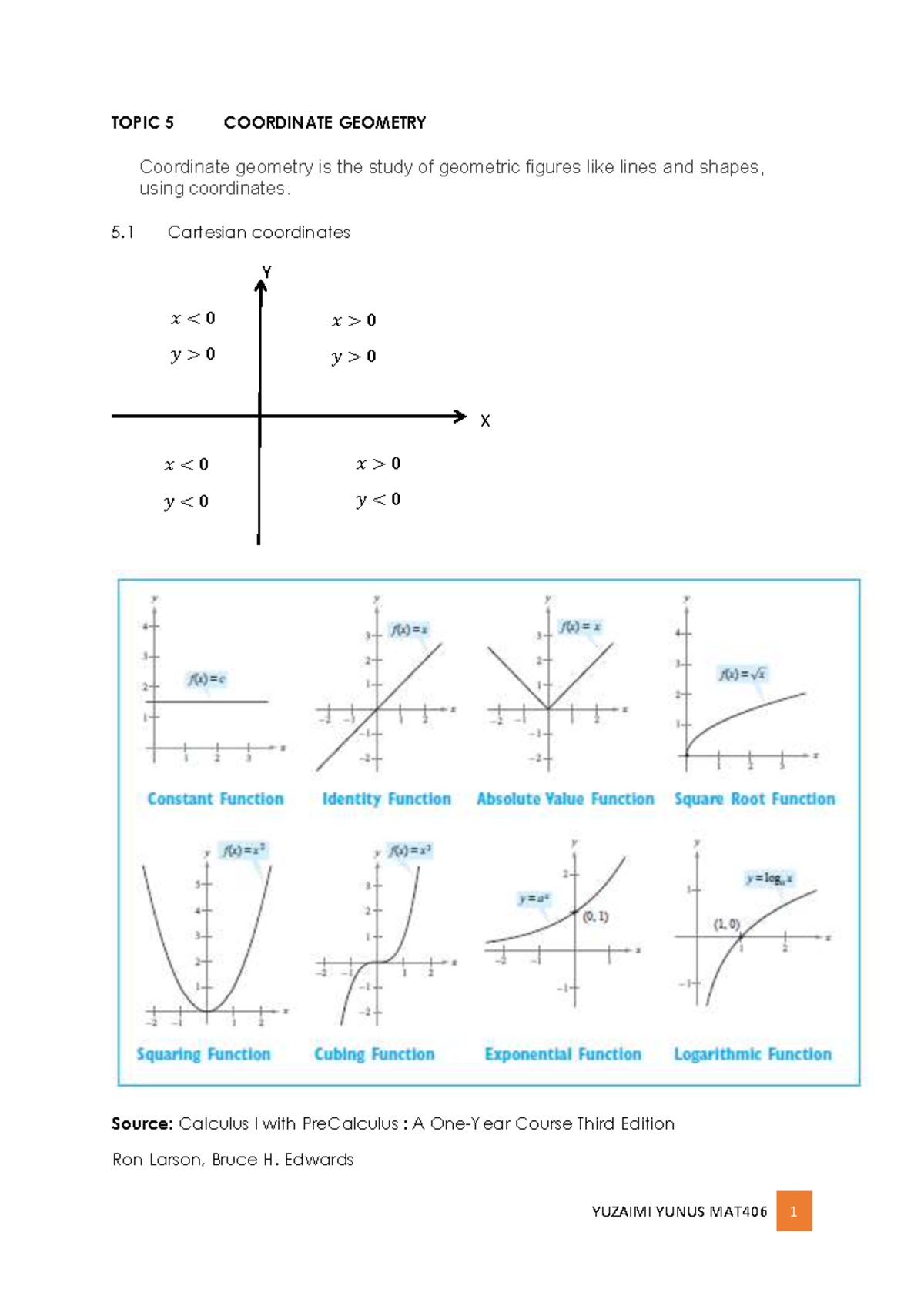Topic 5 Coordinate Geometry - TOPIC 5 COORDINATE GEOMETRY Coordinate ...