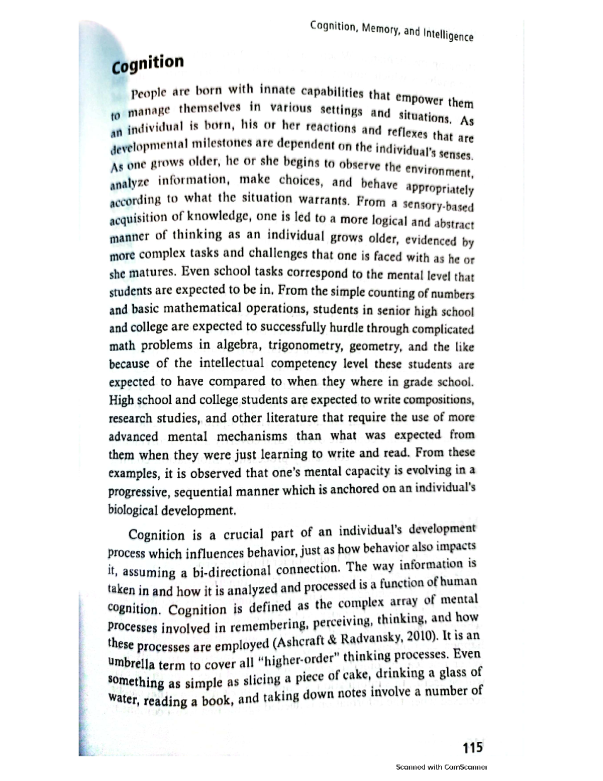 1.Cognition, Memory, and Intelligence - Bachelor of Secondary Education ...