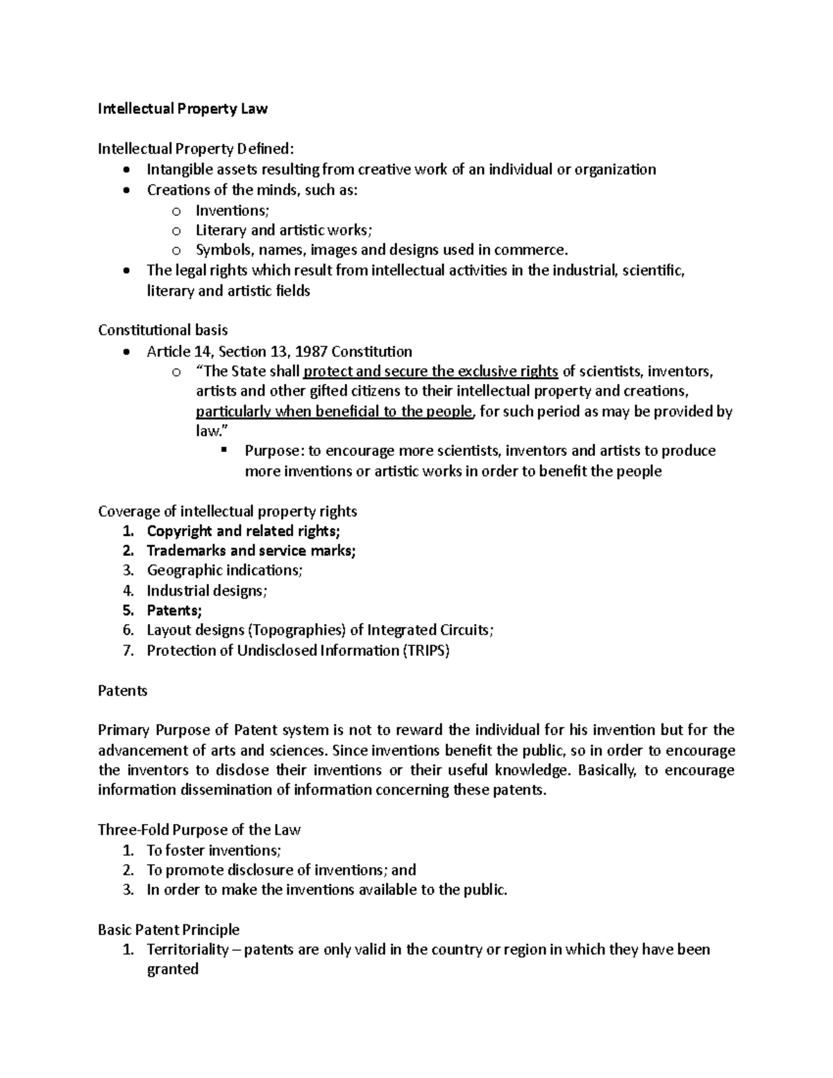 Intellectual Property Code2 - Intellectual Property Law Intellectual ...