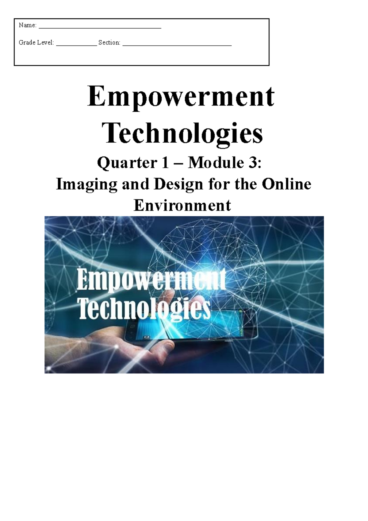 Empowerment tech Module 3 - 11 Empowerment Technologies Quarter 1 ...