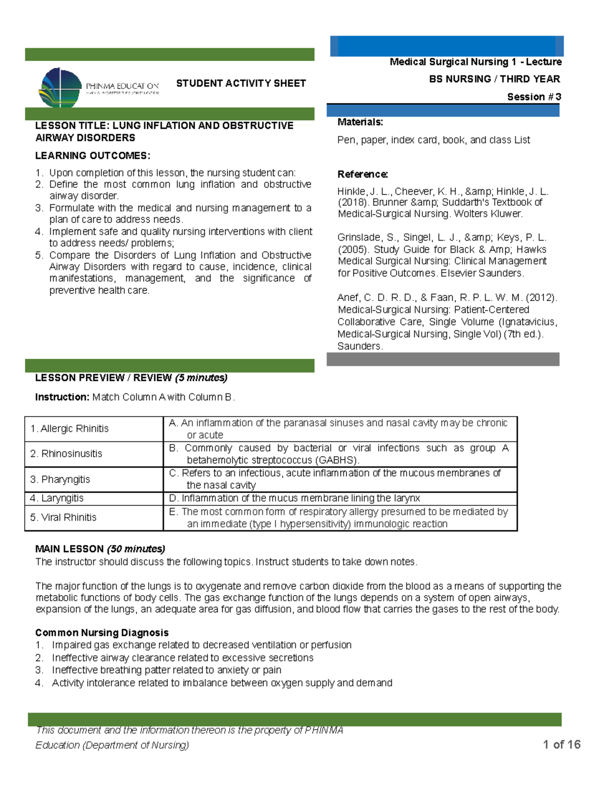 NUR155NUR155- session - This document and the information thereon is ...