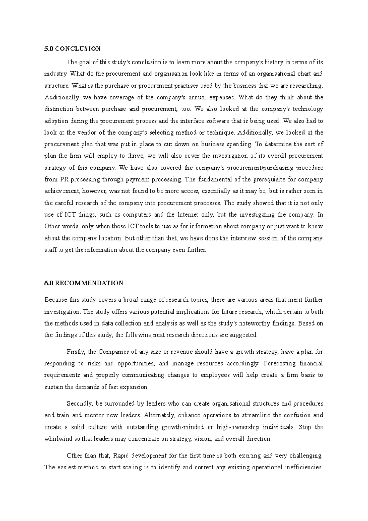 Conclusion and Recommendation - 5 CONCLUSION The goal of this study's ...