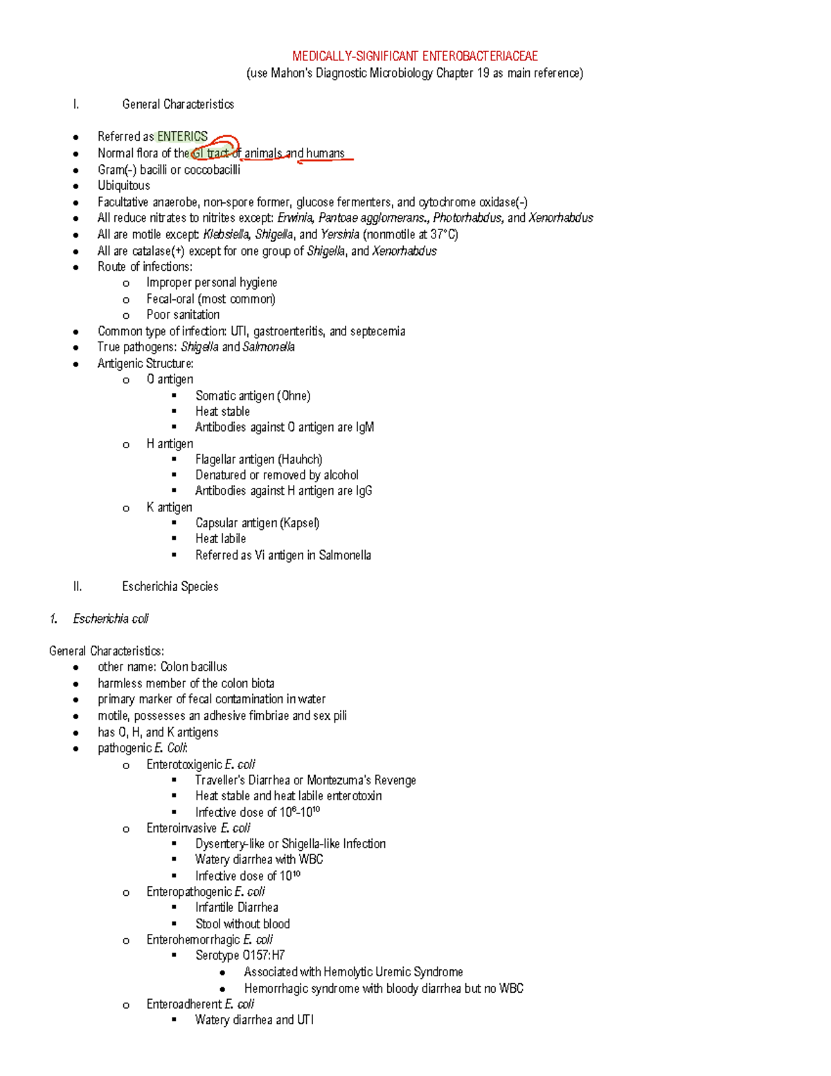 Medically Significant Enterobacteriaceae - MEDICALLY-SIGNIFICANT ...