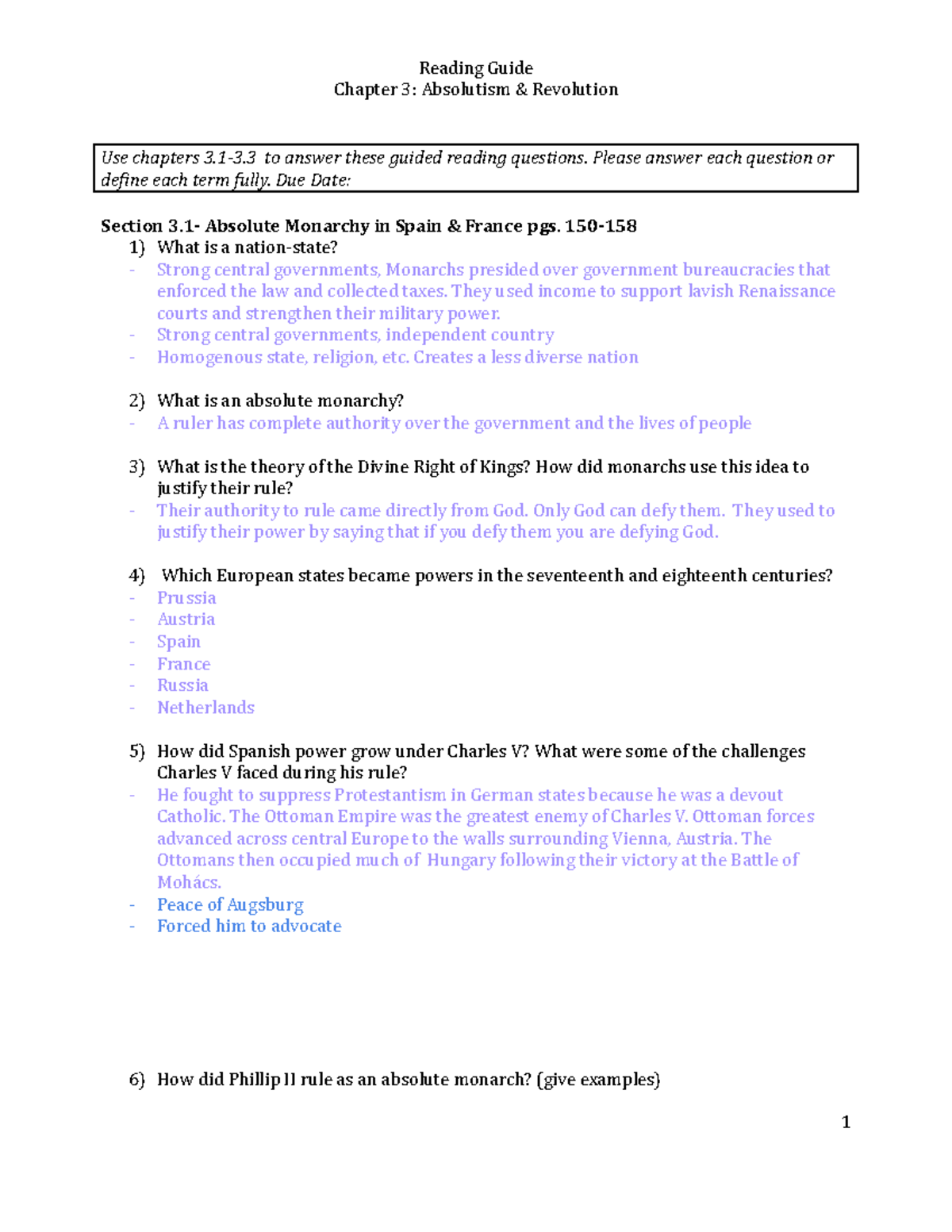 Siya Modi - Absolutism Reading Guide 2017 - Google Docs - Chapter 3 ...