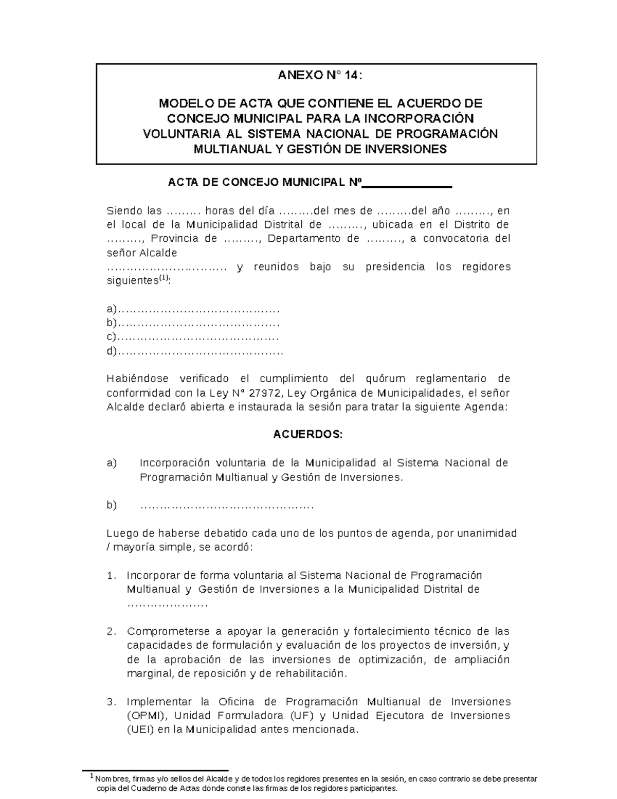 Anexo 14 directiva 001 2019 EF6301 - ANEXO N° 14: MODELO DE ACTA QUE ...