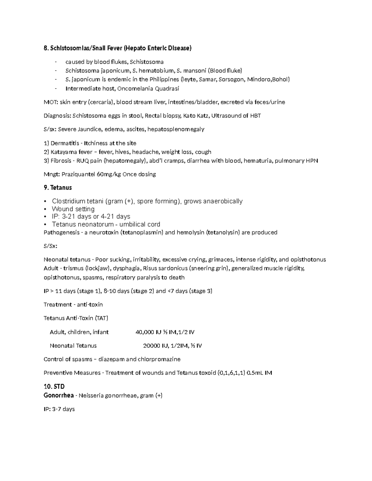 Semi - notes on communicable disease in medical surgical ...