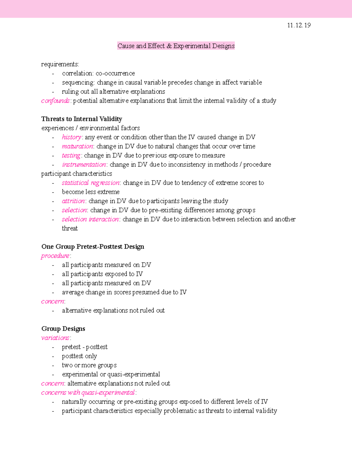 Cause & Effect and Experiments - 11. Cause and Effect & Experimental ...