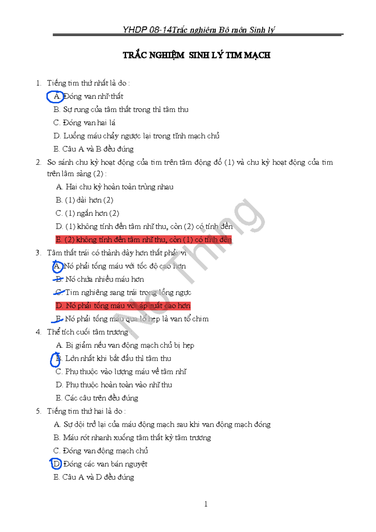 Chuong 2 - TIM MACH - Hay - TRÀÕC NGHIÃÛM SINH LYÏ TIM MAÛCH Tiãúng tim ...