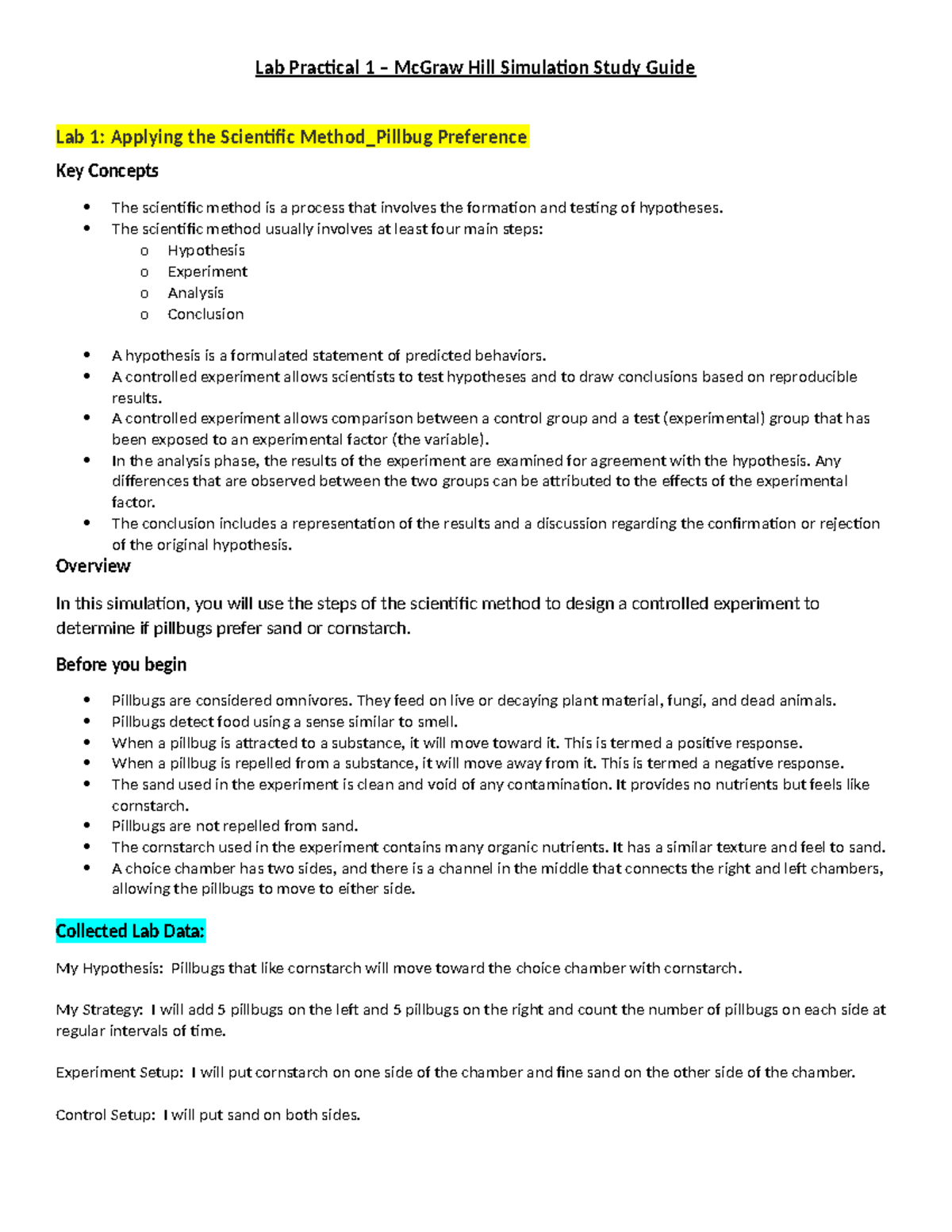 MH Lab Practical 1 Study Guide - Lab Practical 1 – McGraw Hill Simulation Study Guide Lab 1 ...