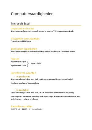 STAT - Formularium - Samenvatting van alle formules voor dit vak ...