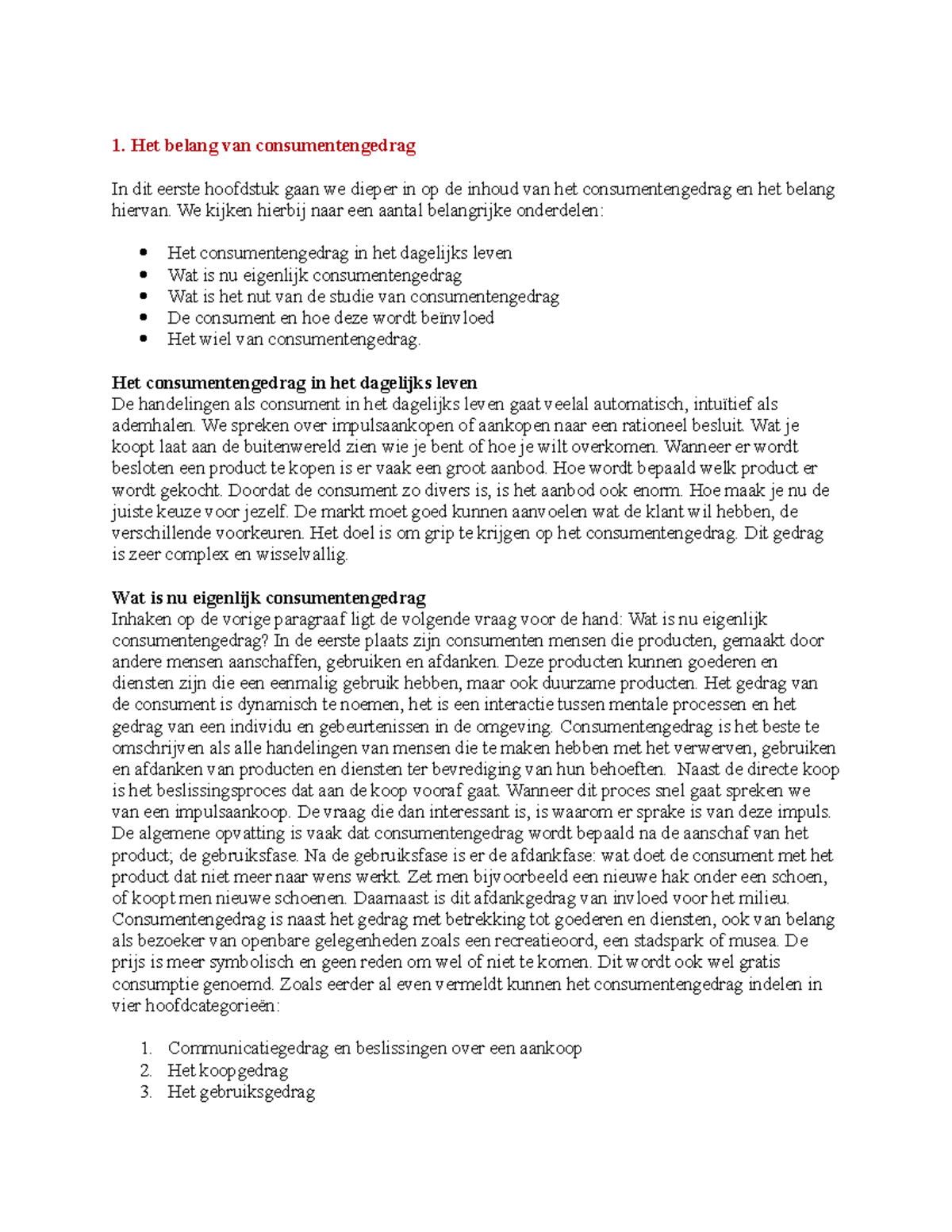 Consumentengedrag samenvatting - Het belang van consumentengedrag In ...