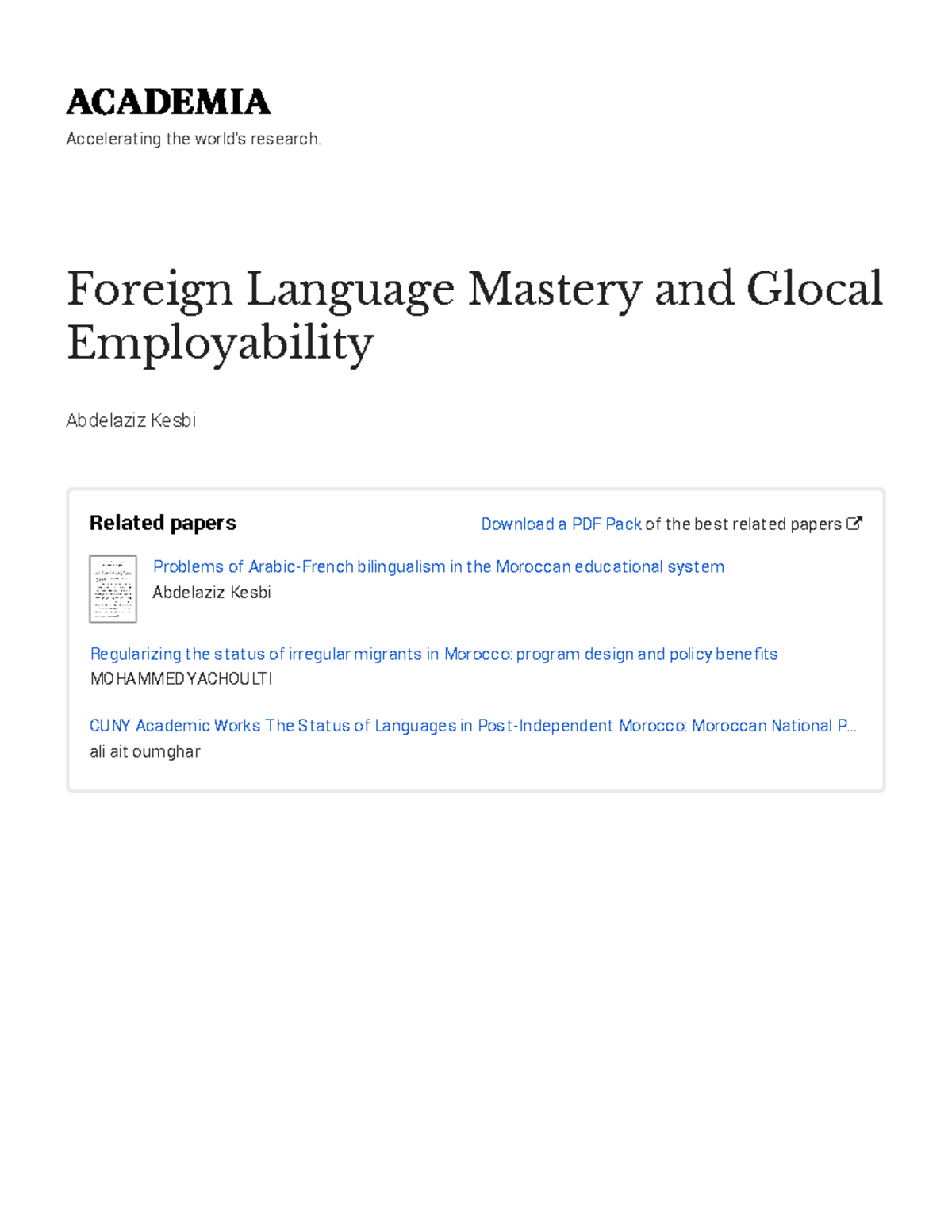 Foreign Language Mastery and Glocal Employability-with-cover-page-v2 ...