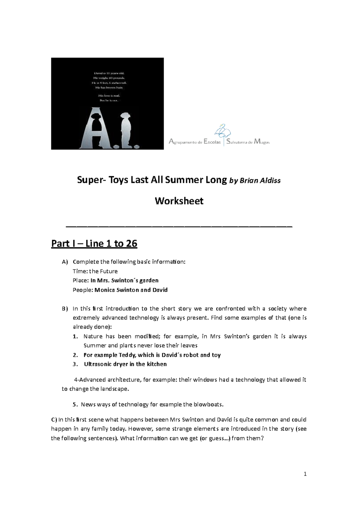 Cópia de Worksheet - Super-Toys Last All Summer Long - Super- Toys Last ...