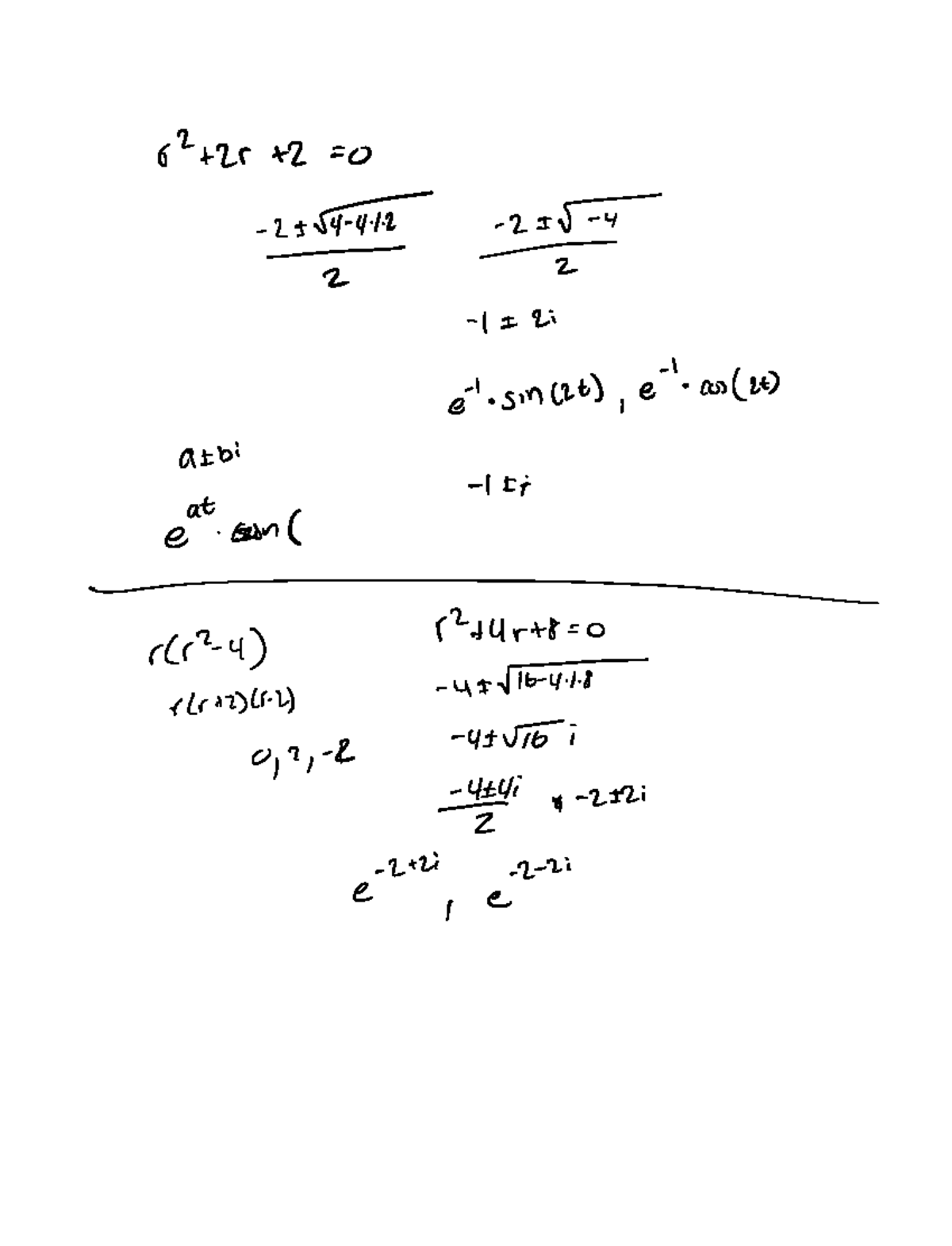 Midterm 2 Practice Trig Methods 62 2 R 2 Liii 2i I I Zi é Sin At E T Cos Lt A Ibi Eat