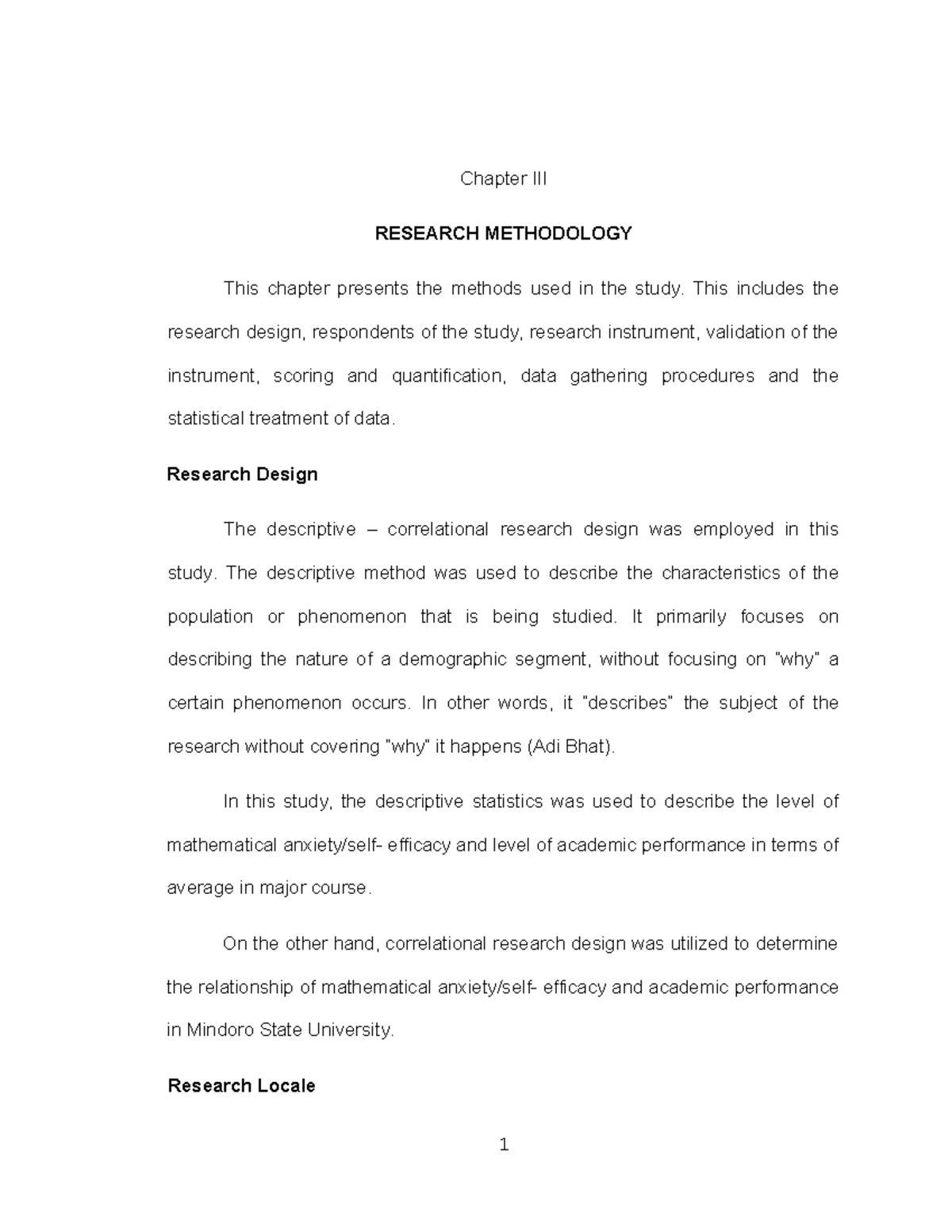Research- Chapter-3 - Chapter 3 Methodology - Chapter III RESEARCH ...