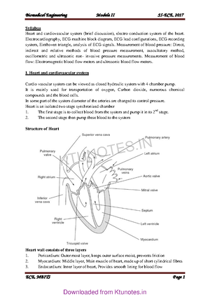 Biomedical Engineering- Module 4 - ECE, MBITS Page 1 Syllabus ...