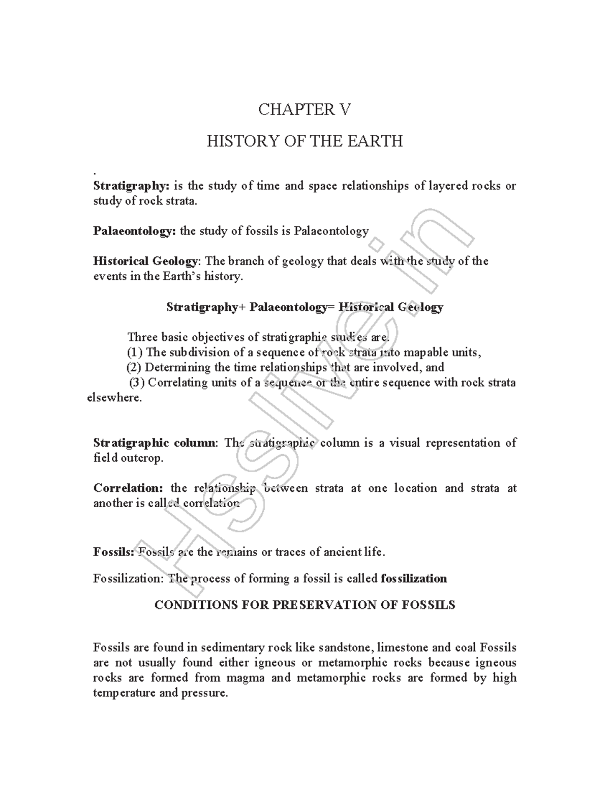 Hsslive xii geology chapter 5 - CHAPTER V HISTORY OF THE EARTH ...