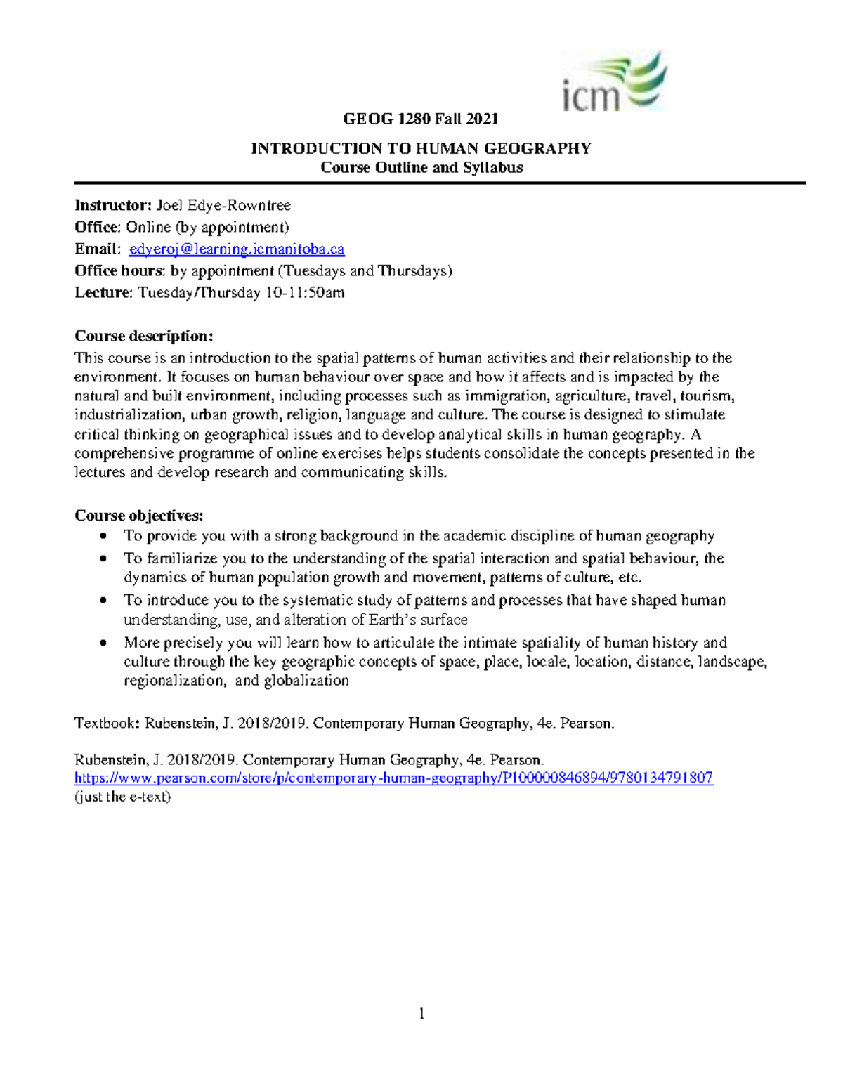 Fall 2021 Tuesday Thursday 10-1150 - GEOG 1280 - U of M - Studocu