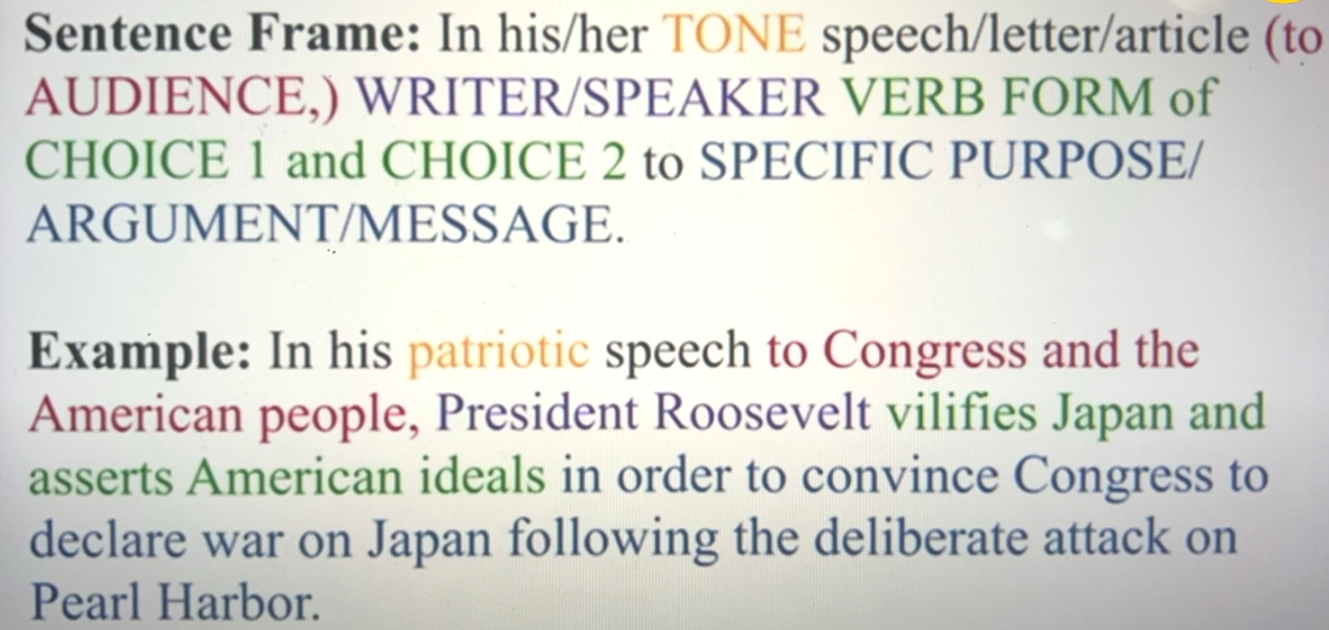 Sentence Frame for Rhetorical Analysis - WR121 - Studocu