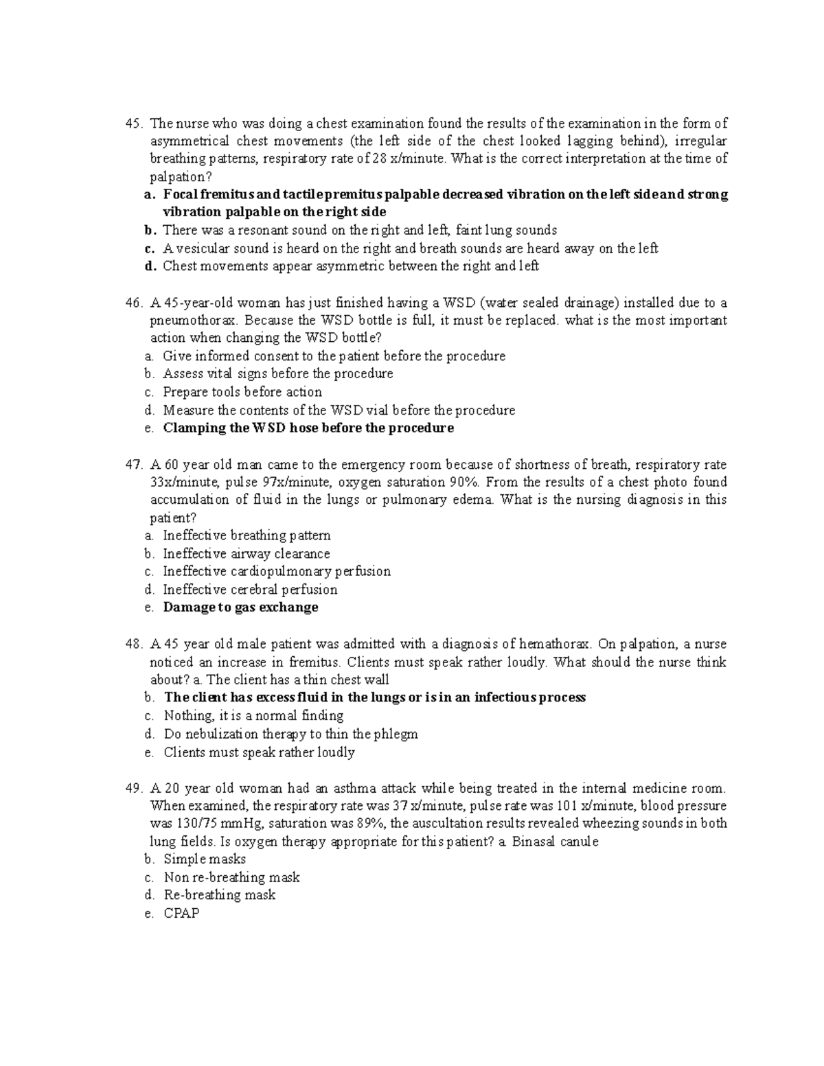 Nursing - CTE, materials-17 - The nurse who was doing a chest ...