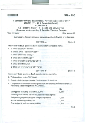 GST - Notes - Goods and Service Tax - Studocu