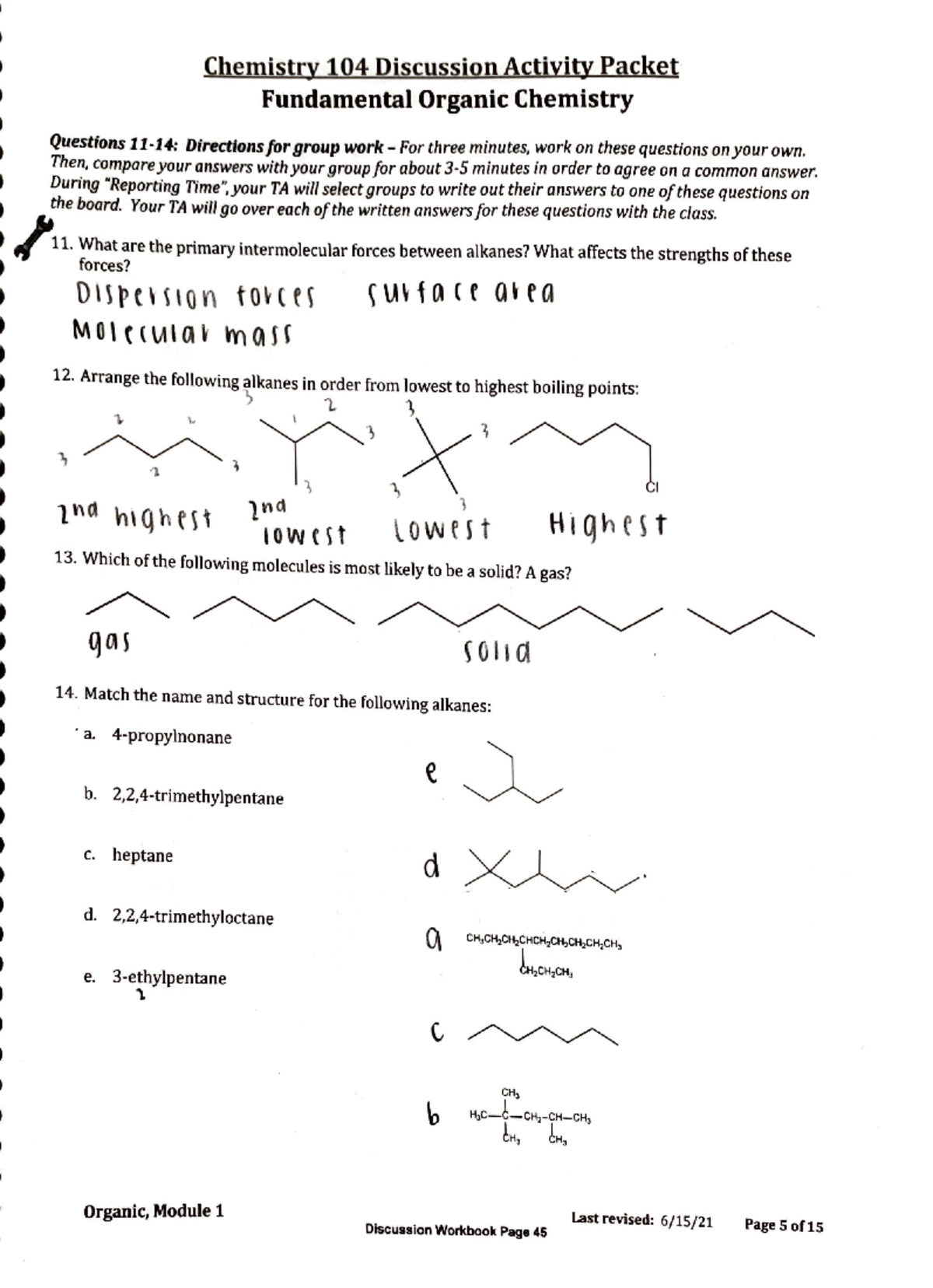 Module 1: Fundamental Organic Chemistry - Chemistry 104 Discussion ...