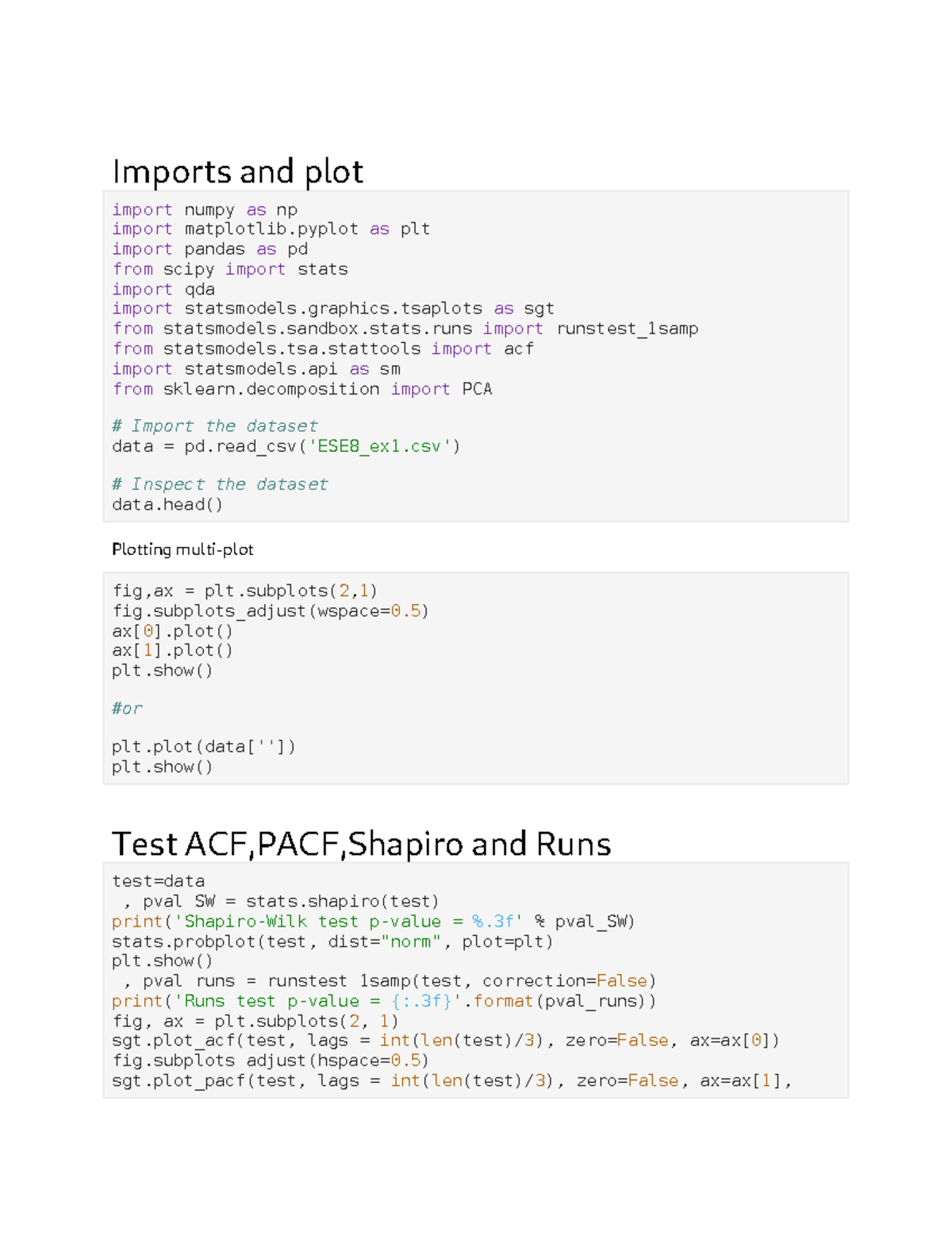 Commands For Python Imports And Plot Import Numpy As Np Import Matplotlib As Plt Import Pandas 0356