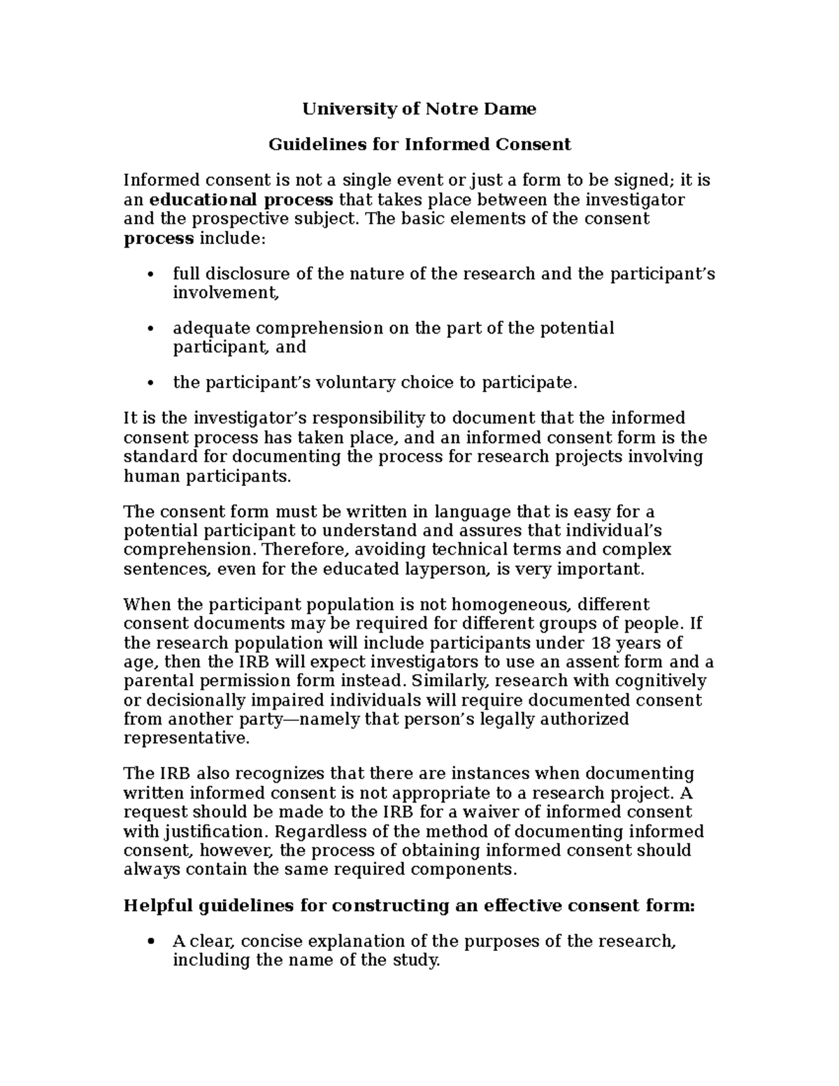 ND Guidelines Consent University Of Notre Dame Guidelines For nd-guidelines-consent-university-of-notre-dame-guidelines-for