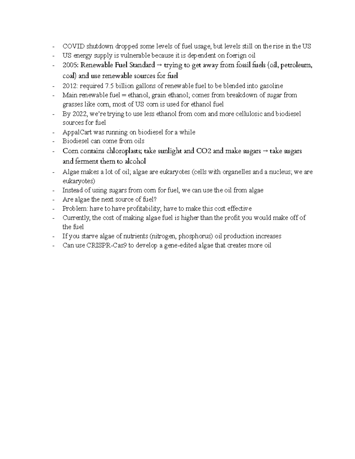 Intro to Energy - Professor Jim Barbee - BIO 1201 - App State - Studocu