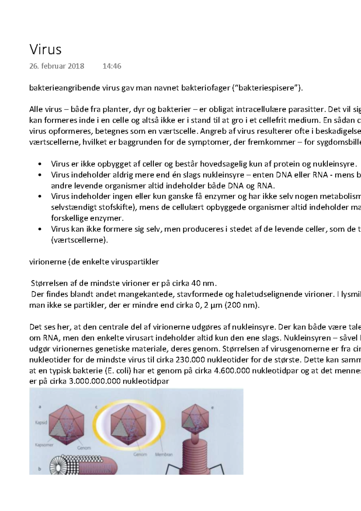 Virus - bakterieangribende virus gav man navnet bakteriofager ...