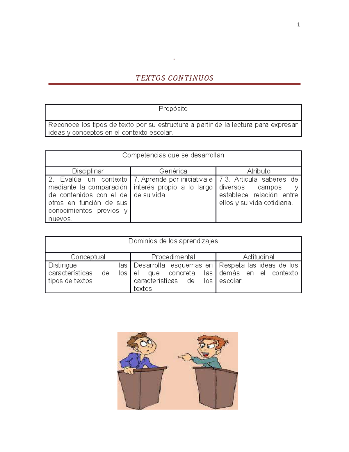 Textos Continuos - Trabajo con información acerca de las diferencias ...